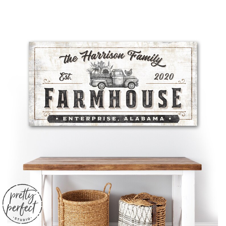 Family Farmhouse Name Sign Farmhouse Decor Personalized | Etsy
