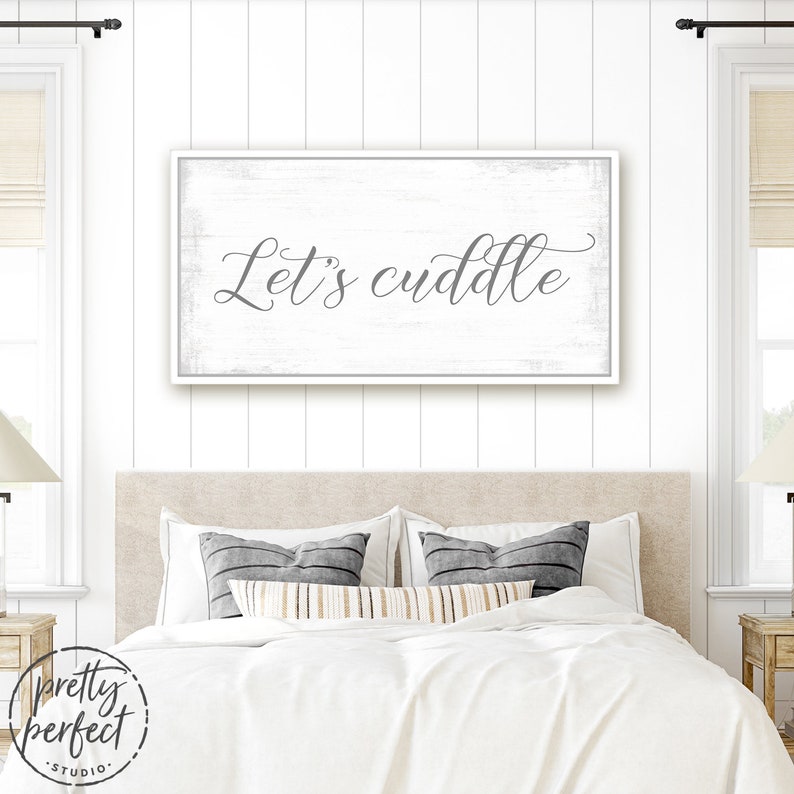 Let's Cuddle Sign | Etsy