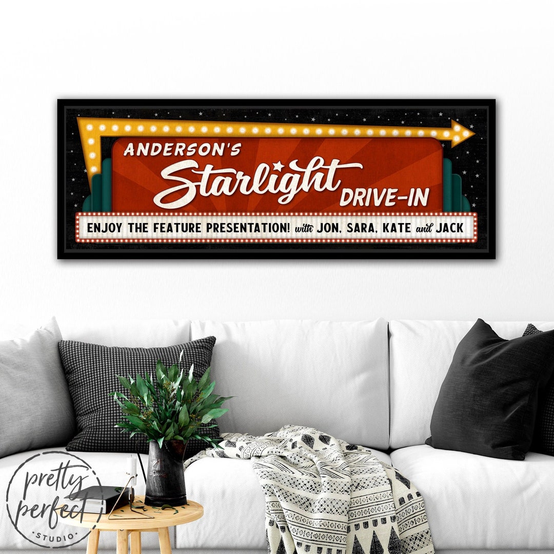 Personalized Drive in Theater Sign, Drive-in Movie Sign - Etsy