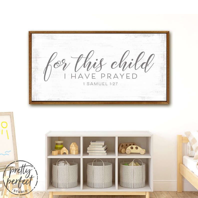 For This Child I Have Prayed Sign - Etsy