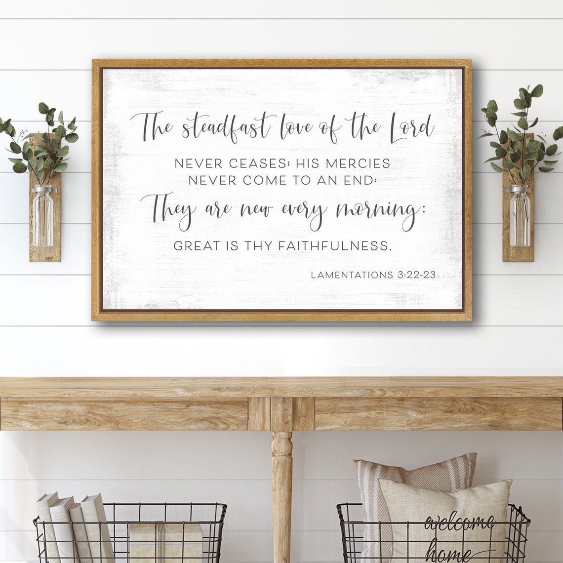 Great is Thy Faithfulness Wall Art Lamentations 3 22 23 Sign | Etsy