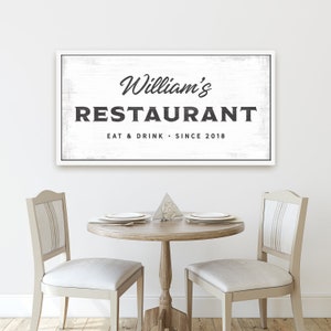 Personalized Restaurant Sign | Restaurant Signs Custom | Restaurant ...