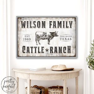 Cattle Company Sign, Horse Ranch Sign Personalized, Cattle Ranch Signs ...