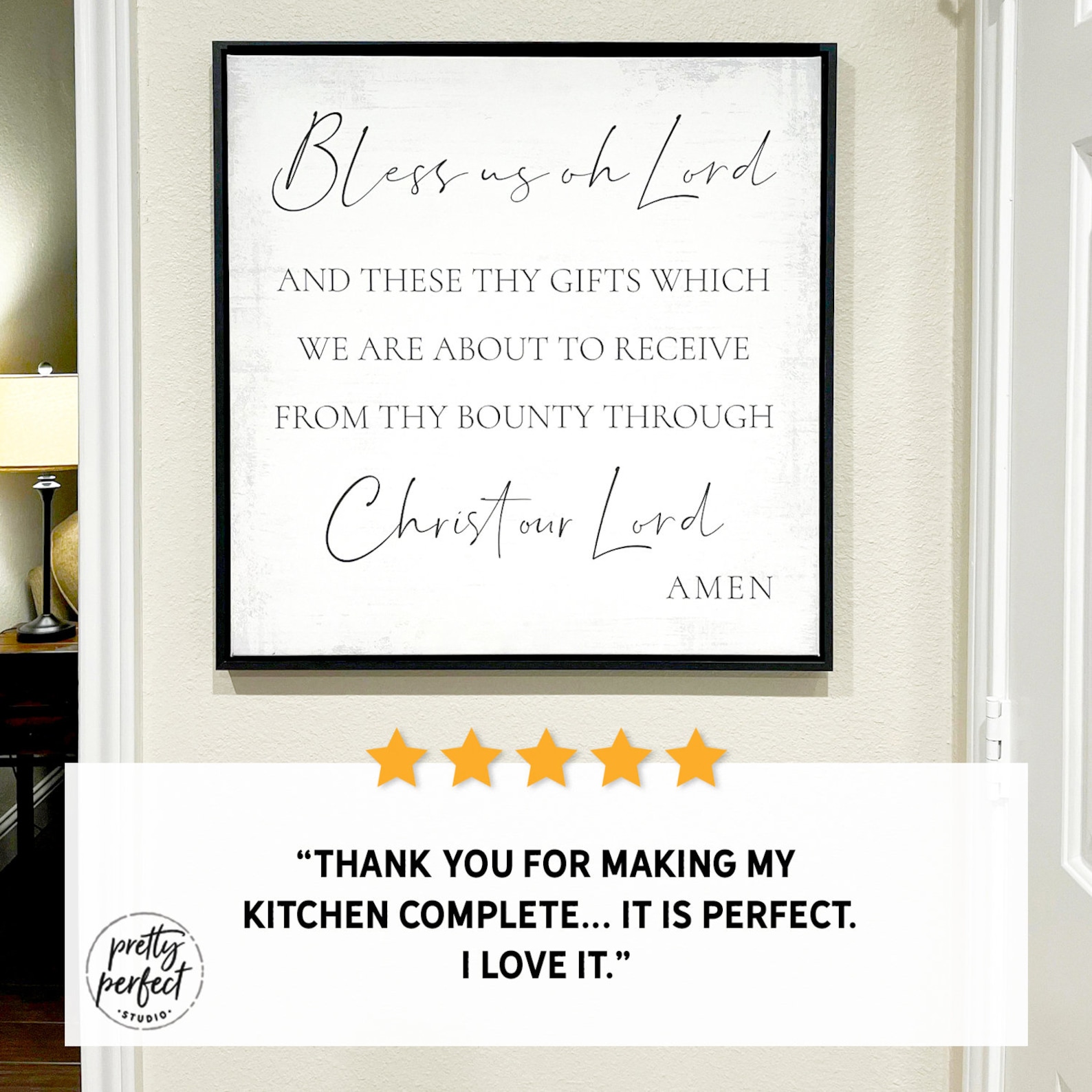 Bless Us Oh Lord Sign | Bless Us Oh Lord for These Thy Gifts - Etsy