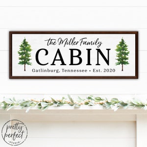 Personalized Cabin Sign With Name, Large Family Cabin Signs, Rustic ...