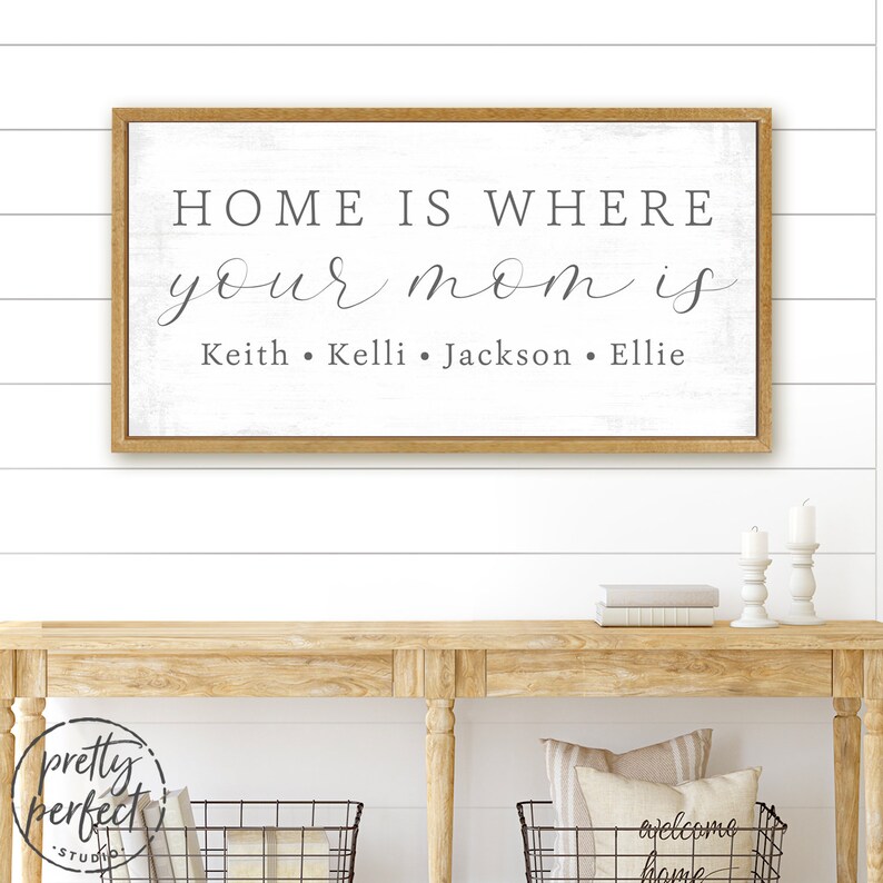 Home is Where Your Mom is Sign Home is Where Your Mom Is - Etsy