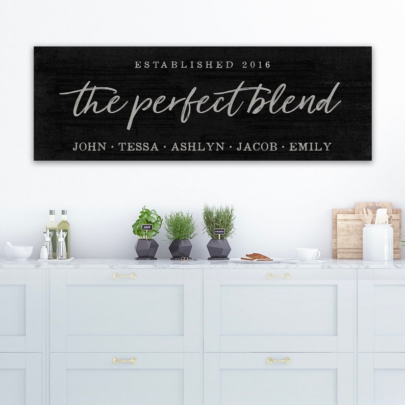 The Perfect Blend Family Sign Blended Family Signs Large | Etsy