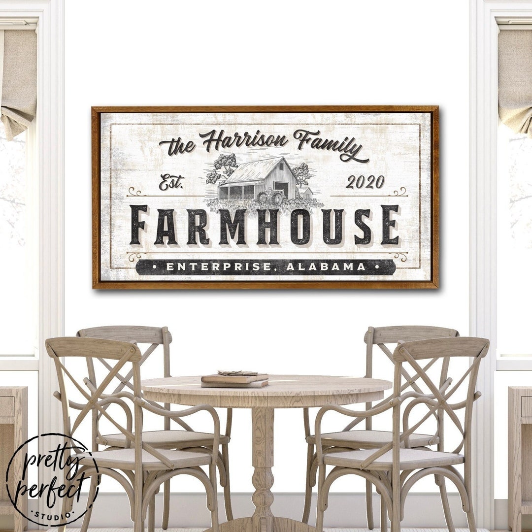 Personalized Farmhouse Sign Custom Rustic Family Farm Wall - Etsy