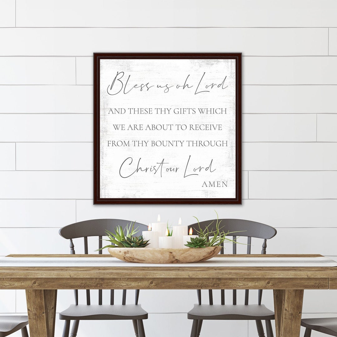 Bless Us Oh Lord Sign | Bless Us Oh Lord for These Thy Gifts - Etsy