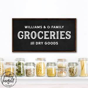 Personalized Grocery Sign groceries and Dry Goods Groceries - Etsy