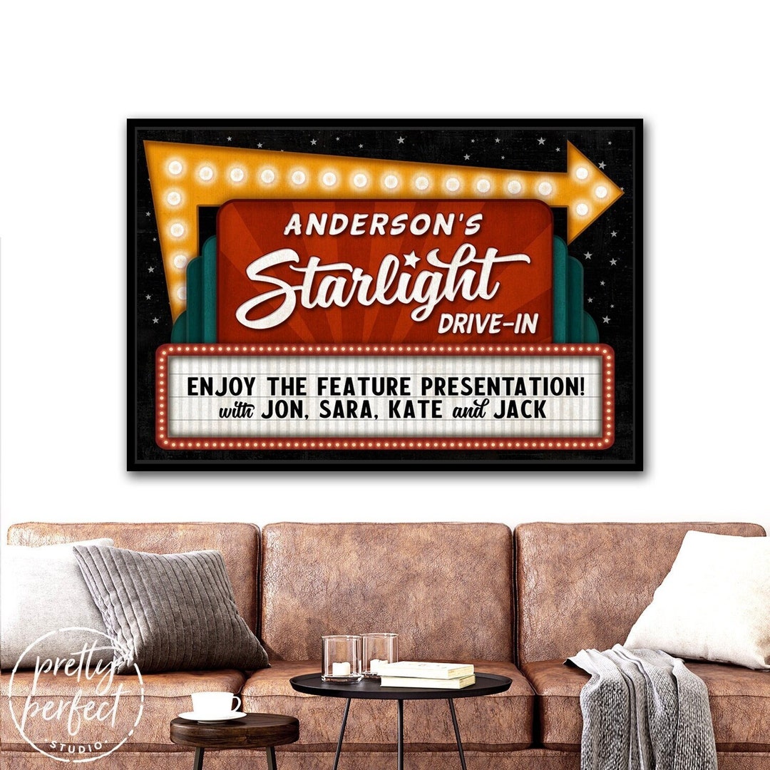 Personalized Drive in Theater Sign, Drive-in Movie Sign - Etsy