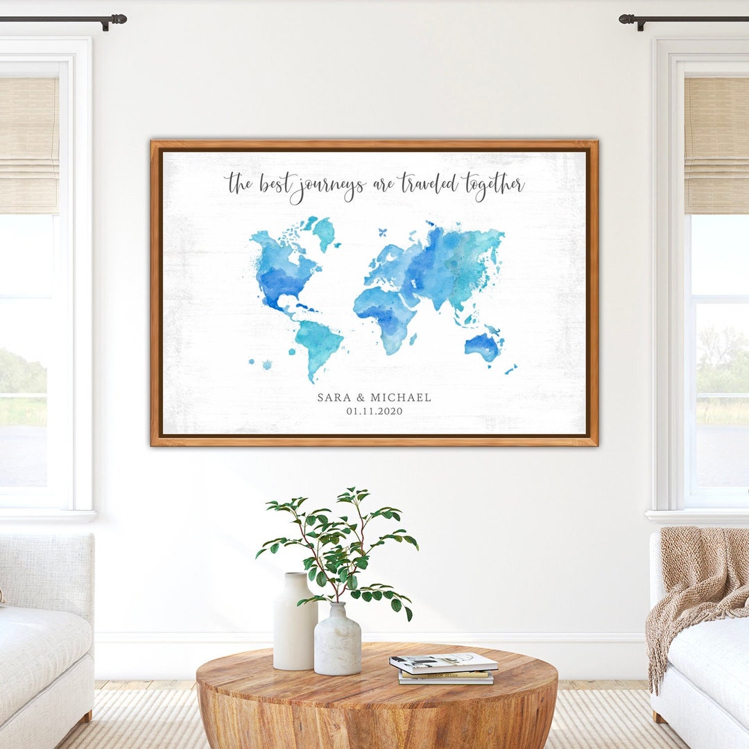 Wedding Guest Book Alternative Map | Map Wedding Guestbook | Wedding ...