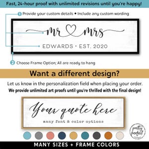 Mr and Mrs Canvas Sign Personalized - Etsy