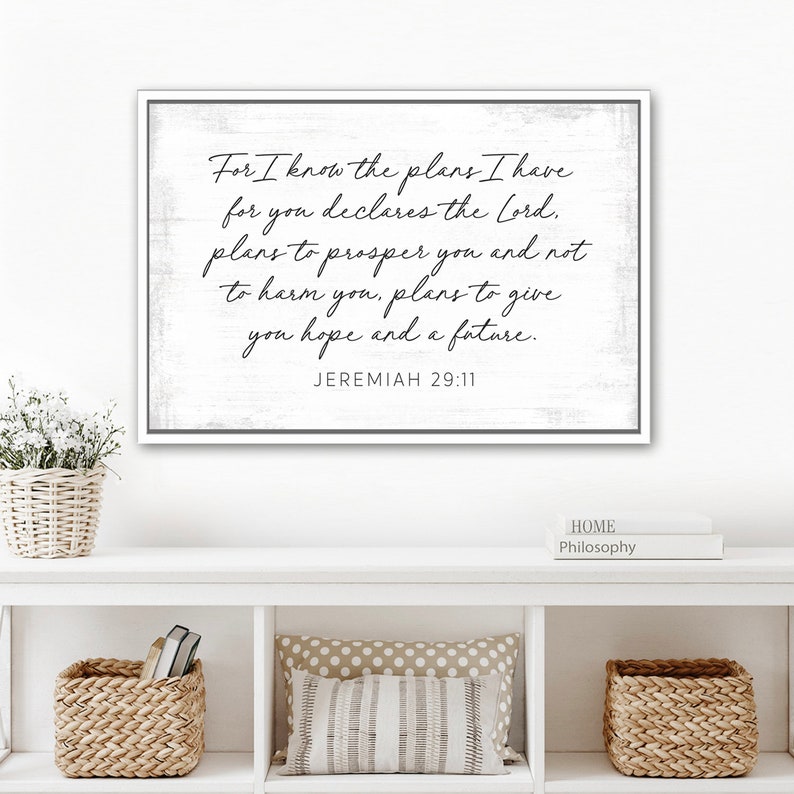 Jeremiah 29 11 Wall Art For I Know The Plans I Have For You Etsy