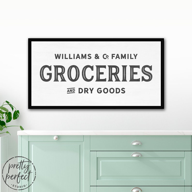 Personalized Grocery Sign groceries and Dry Goods Groceries | Etsy