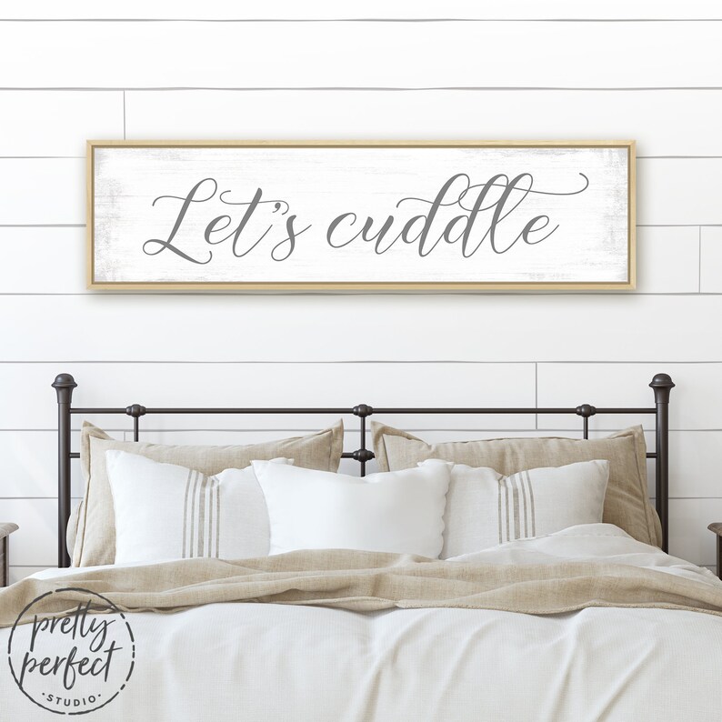 Let's Cuddle Sign | Etsy