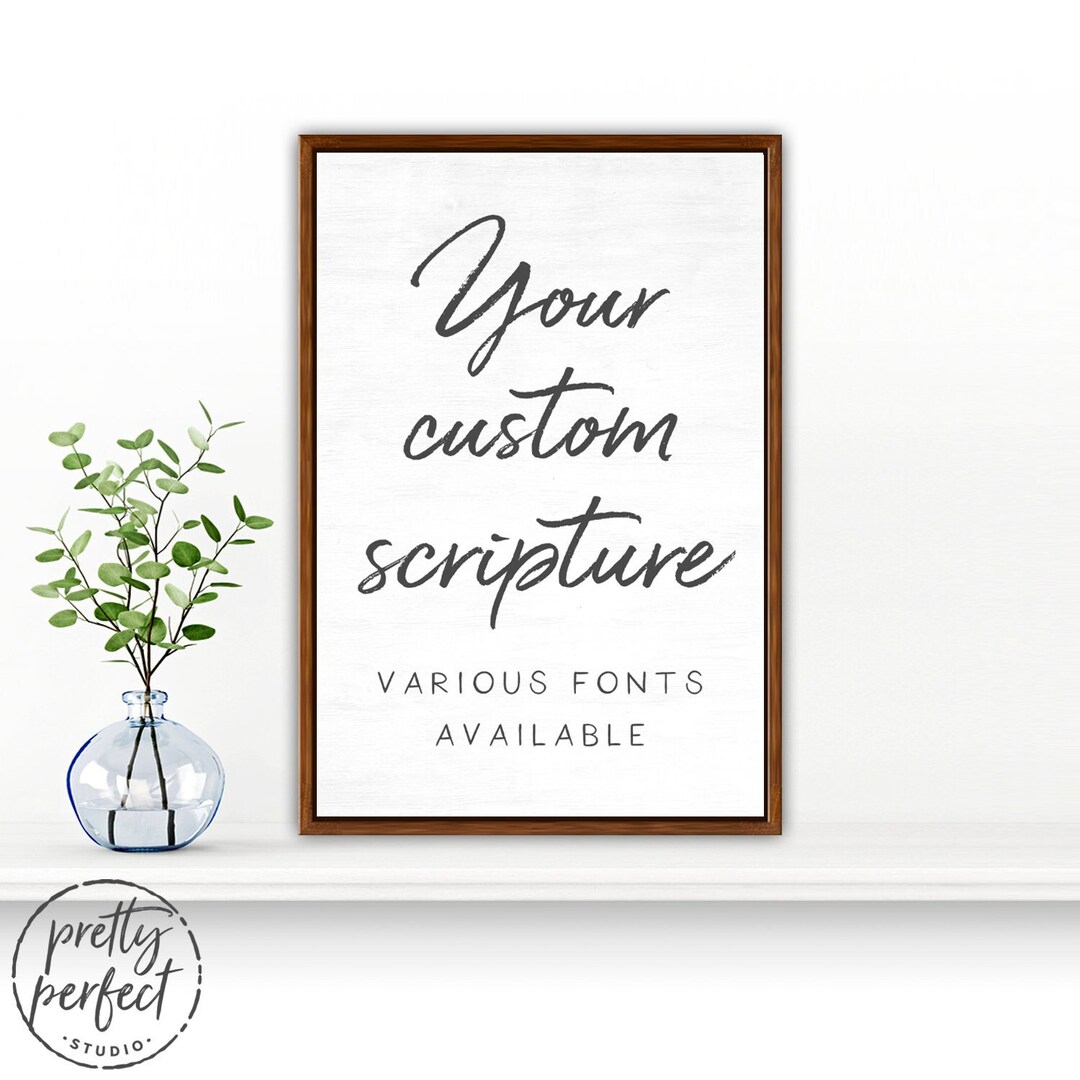 Custom Scripture Wall Art Personalized Bible Verse Sign - Etsy