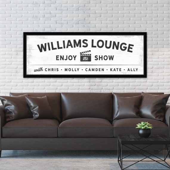 Wall Décor Custom Theater And Lounge Sign Personalized Decor ...