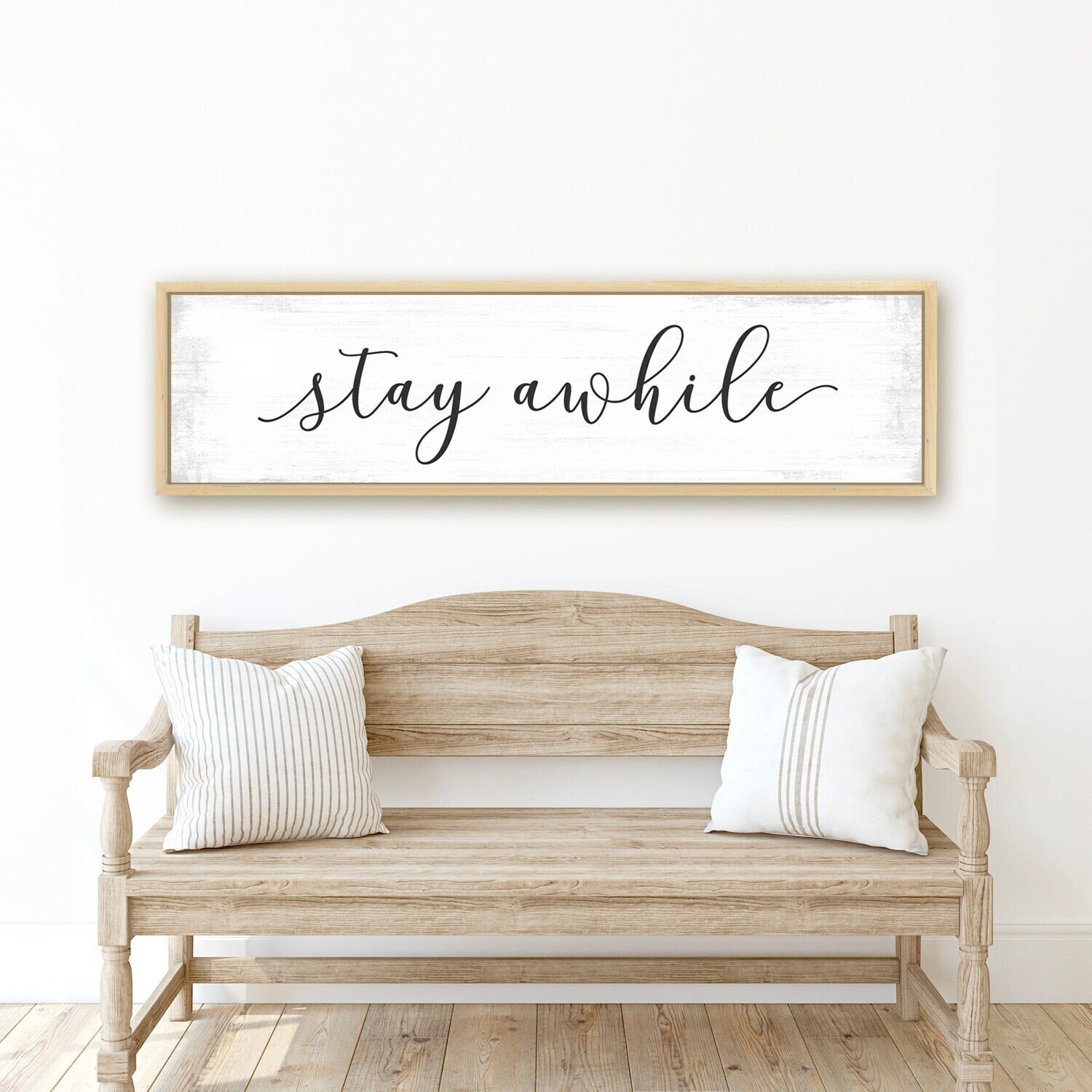 Stay Awhile Sign Large Stay Awhile Canvas Stay A While | Etsy
