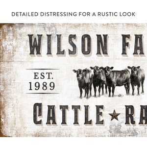 Cattle Company Sign, Horse Ranch Sign Personalized, Cattle Ranch Signs ...