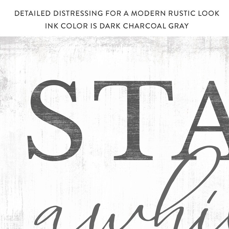 Large Stay Awhile Sign Stay A while | Etsy