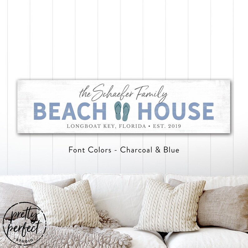 Personalized Beach House Sign Beach House Decor Beach - Etsy