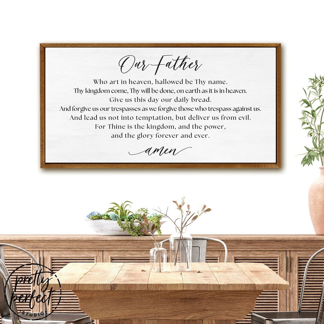 The Lord's Prayer Sign Matthew 6 Our Father in Heaven - Etsy