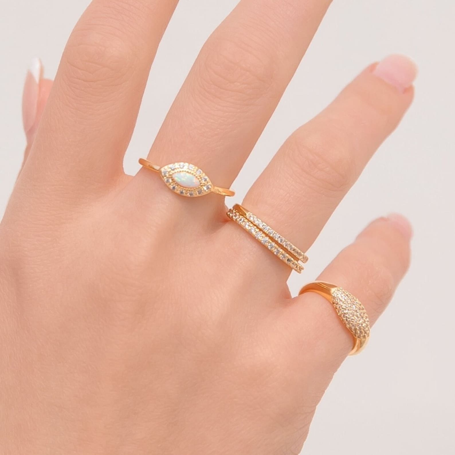 18k Gold Signet Ring Gold Rings for Women Gold Ring Dainty | Etsy