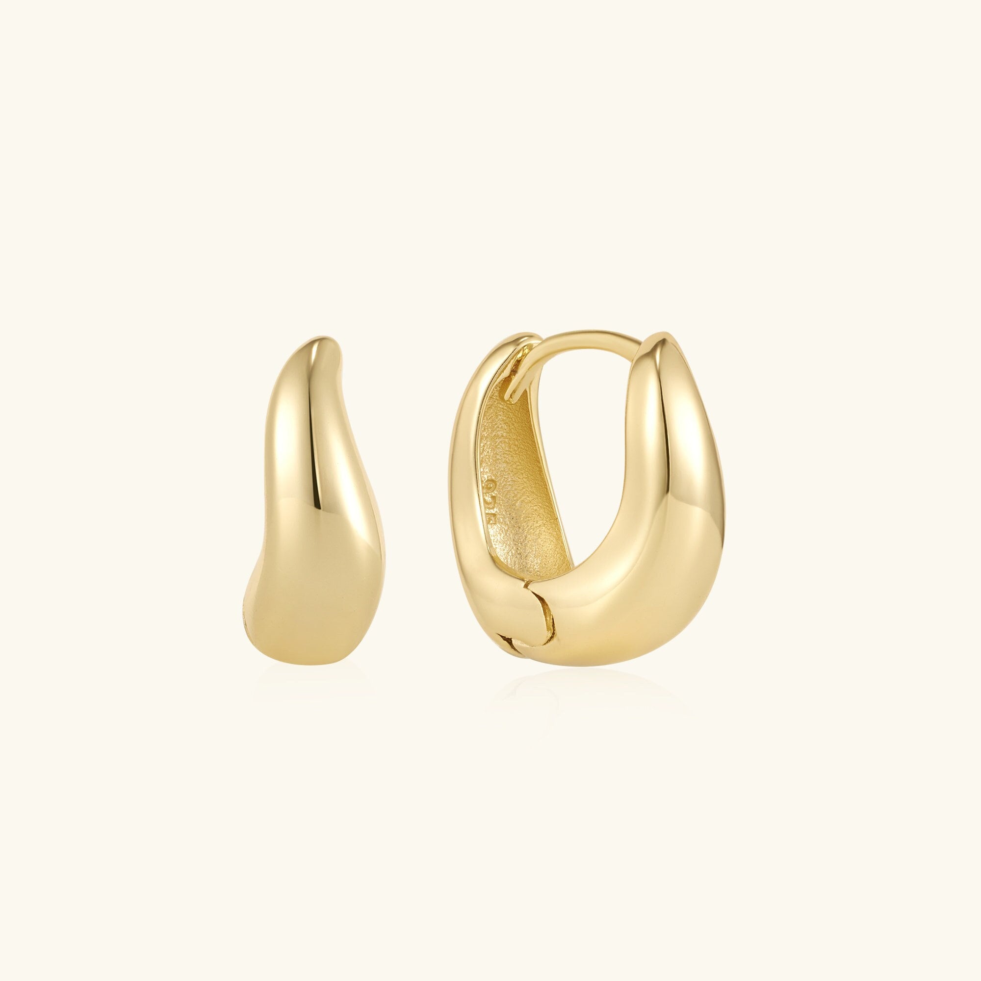 14k gold hoop earrings Etsy