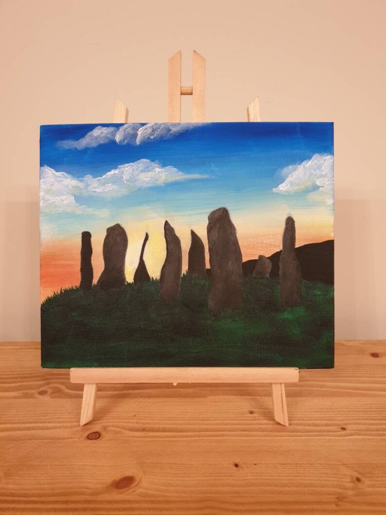 Standing Stones Craigh Na Dun Acrylic Painting Outlander | Etsy