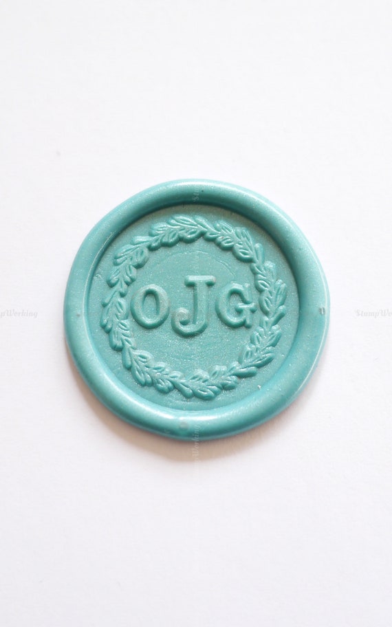 Personalized Monogram Wax Seal Stamp Floral Wreath Sealing - Etsy