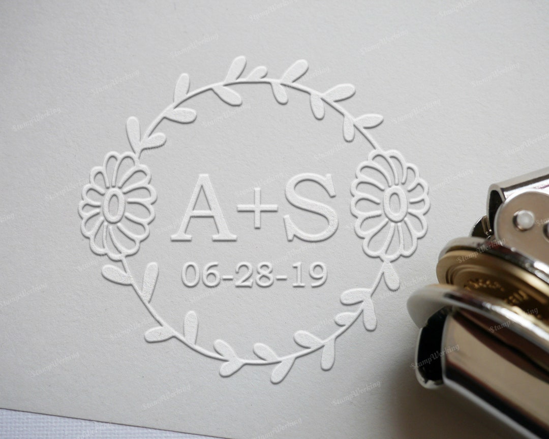 Custom Paper Embosser Stamp - Personalized Embossing Stamp - Custom ...
