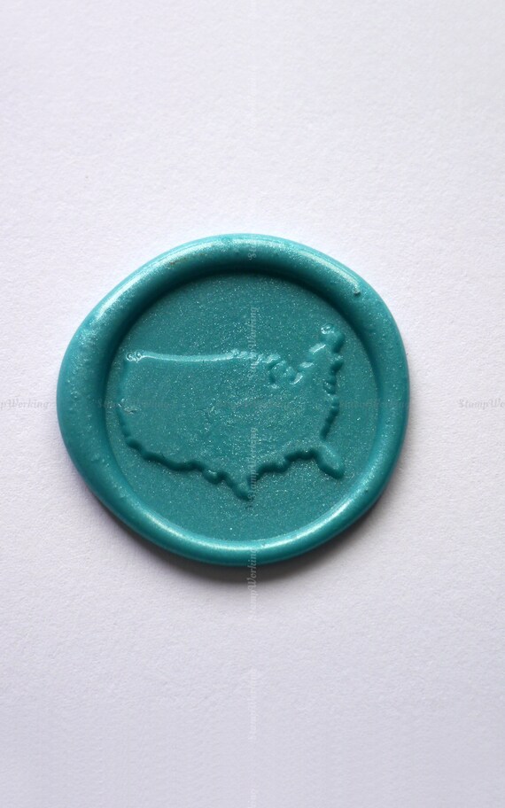 USA Map Wax Seal Stamp US Map Outline Sealing Wax Stamp | Etsy
