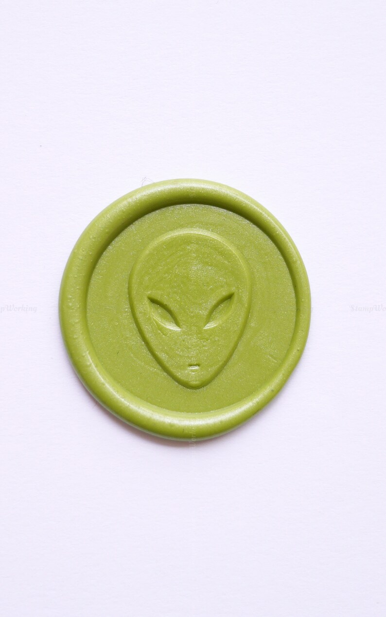 Alien Sealing Wax Stamp Alien Head Wax Seal Stamp - Etsy