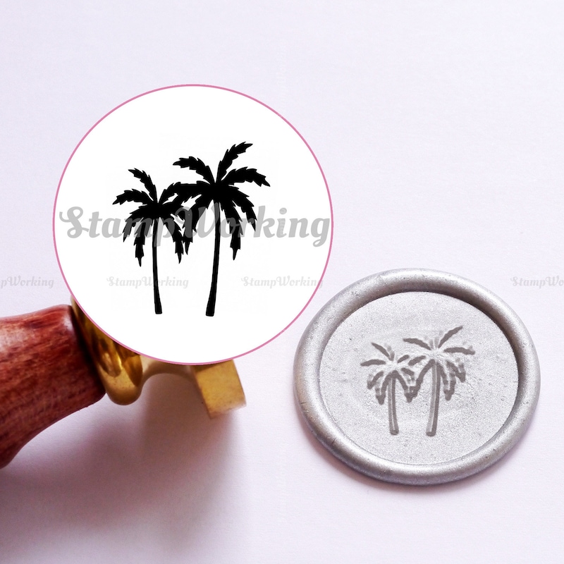 Palm Tree Stamp - Etsy