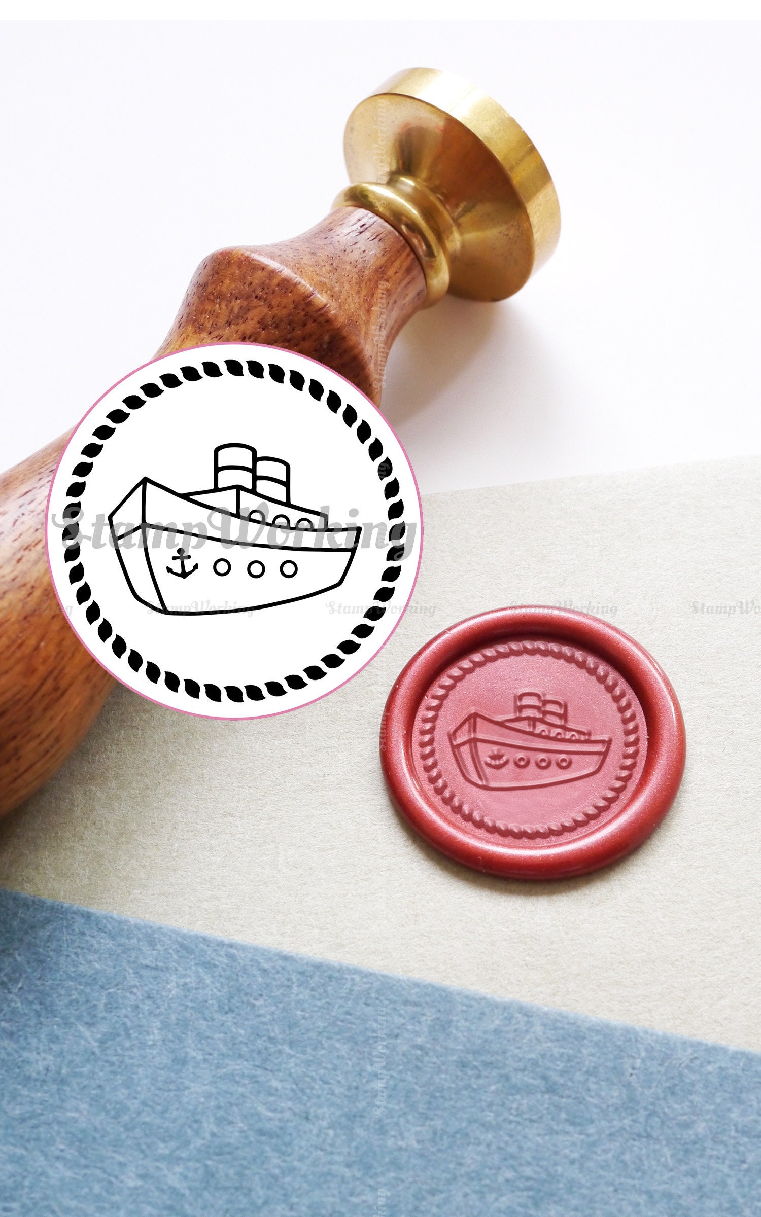 Ferry Ship Wax Seal Stamp Nautical Sealing Wax Stamp | Etsy