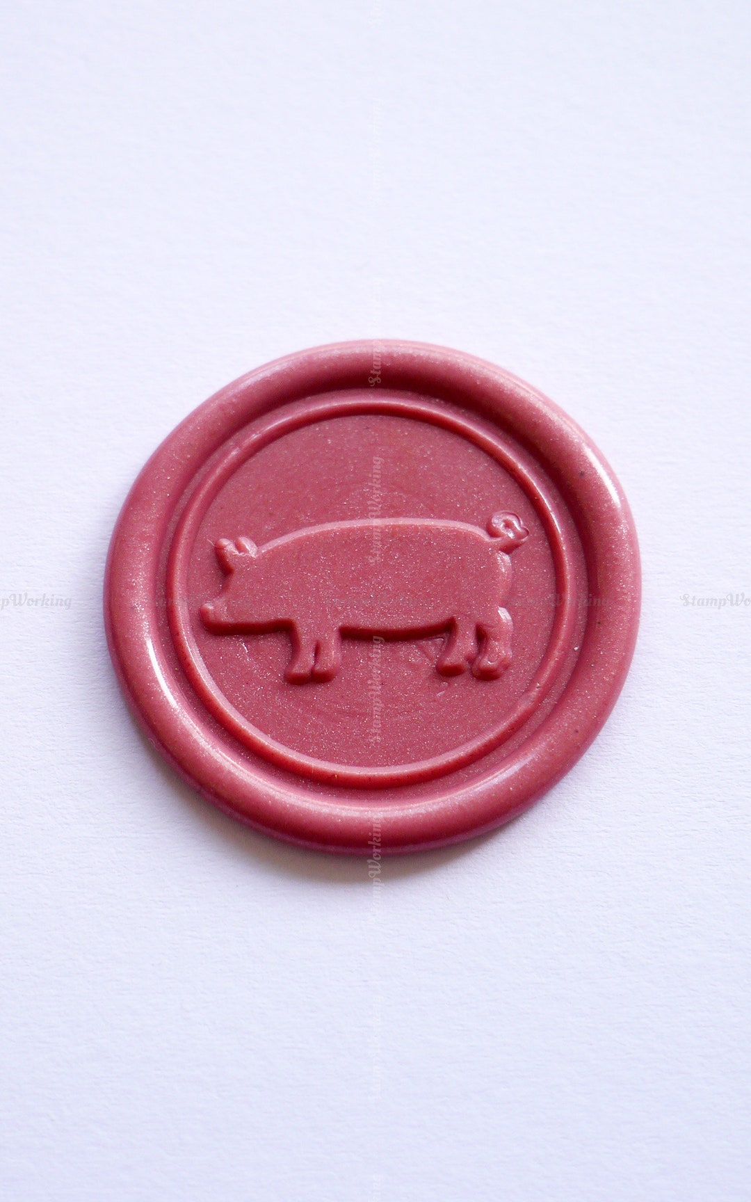 Pig Wax Seal Stamp - Pig Sealing Wax Stamp - Animal Wax Stamp - Custom ...