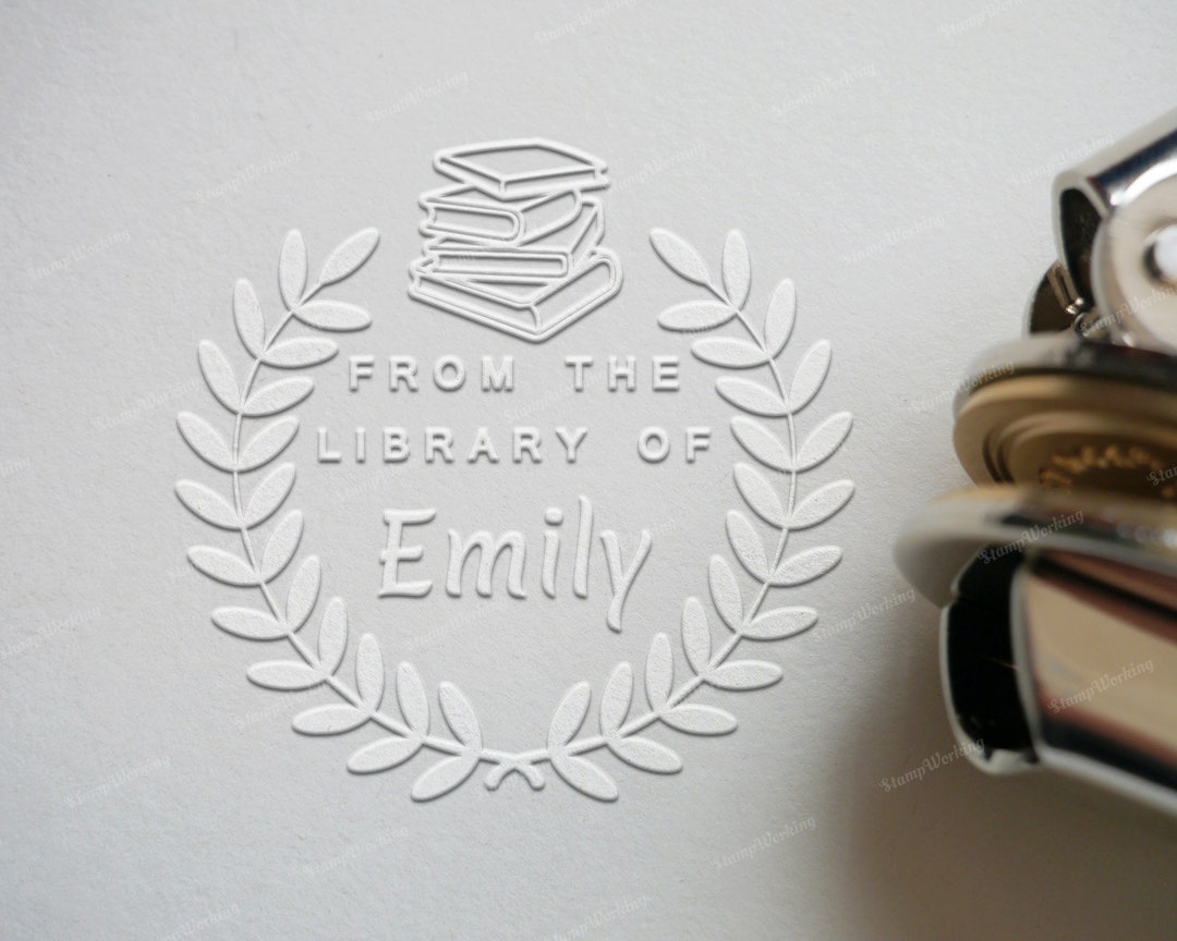 Custom Book Embosser Stamp - From the Library of Embosser - Library ...