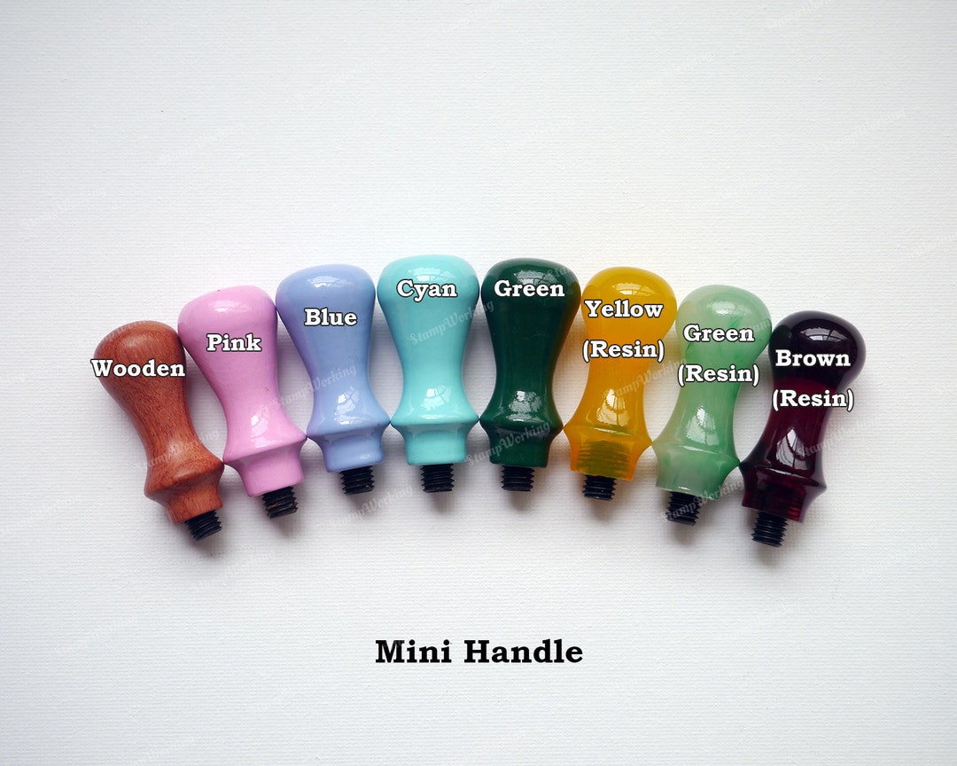 Mini Size Wooden Handle - Cute Resin Handle for Wax Seal Stamp - Wooden ...