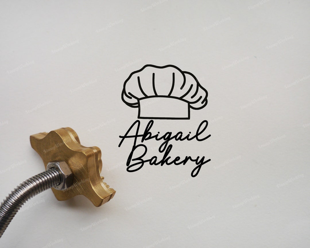 Custom Branding Iron Stamp - Chef Hat and Name Branding Iron Stamp ...