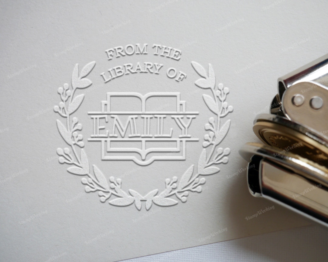 Custom Library Embosser Stamp - Personalized Book Embosser Stamp ...