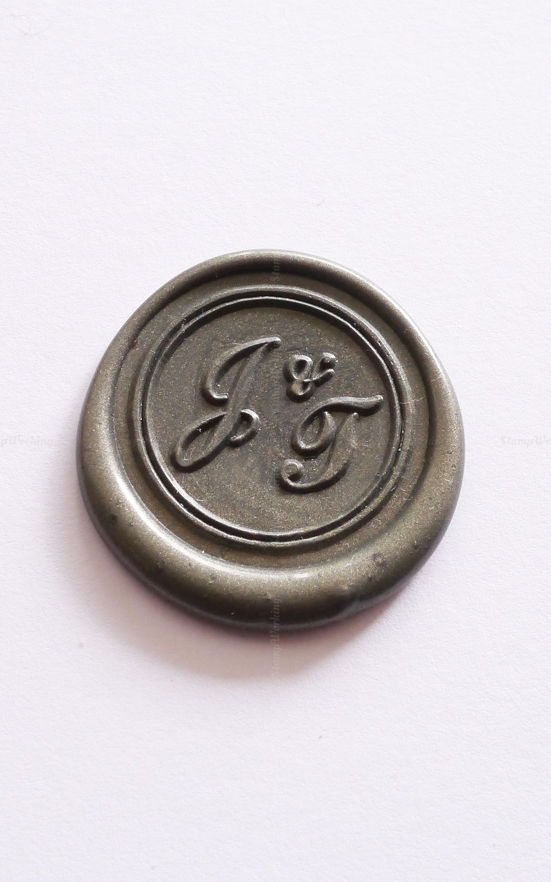 Personalized Script Font Initlals Wax Seal Stamp - Handwriting Wax Seal ...