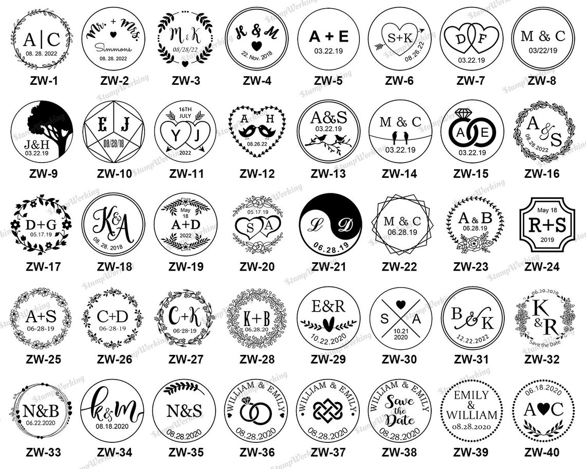 Custom Wedding Paper Embosser Stamp Personalized Envelopes - Etsy