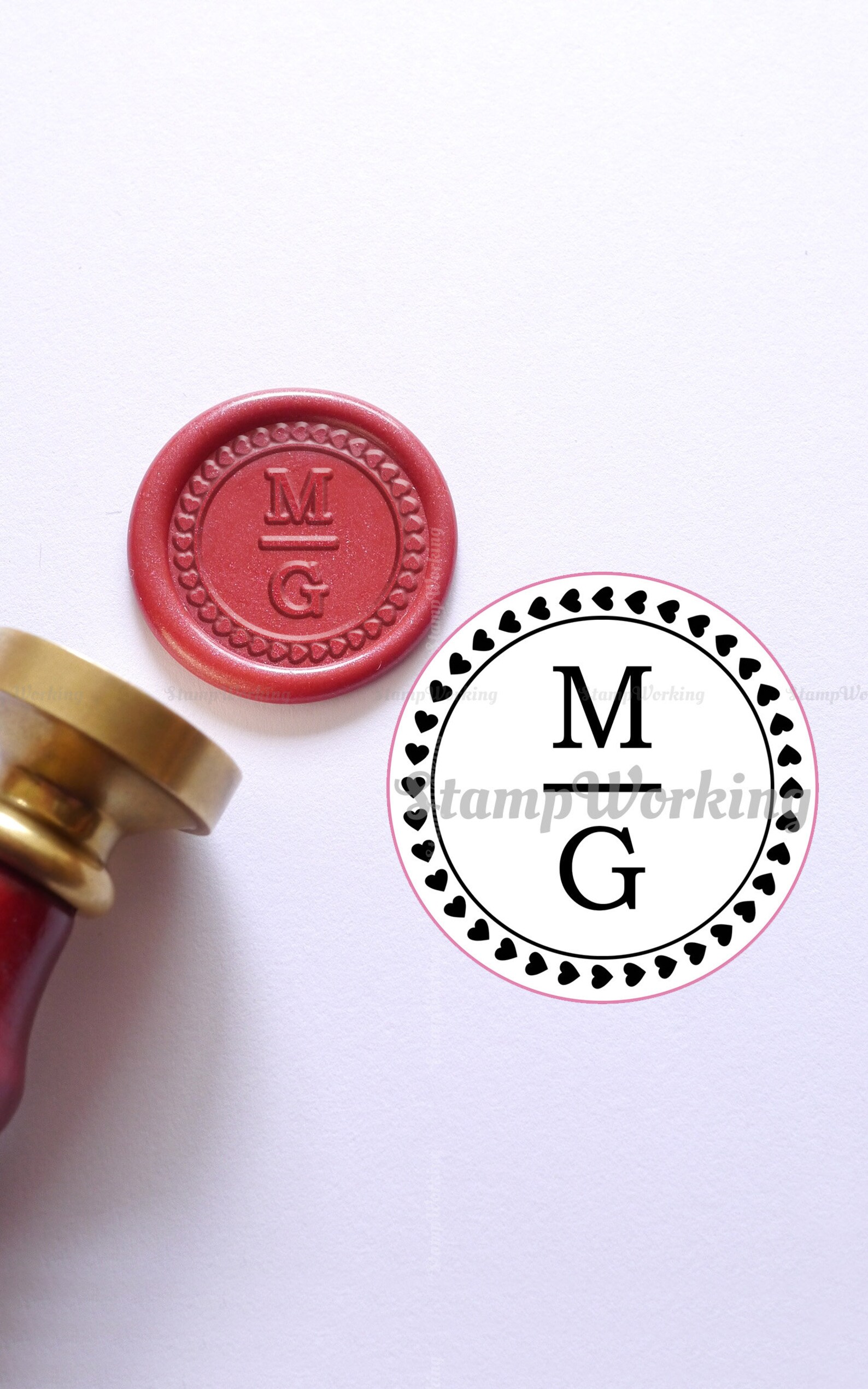 Custom Double Initial Wax Seal Stamp Kit Personalized Wax - Etsy