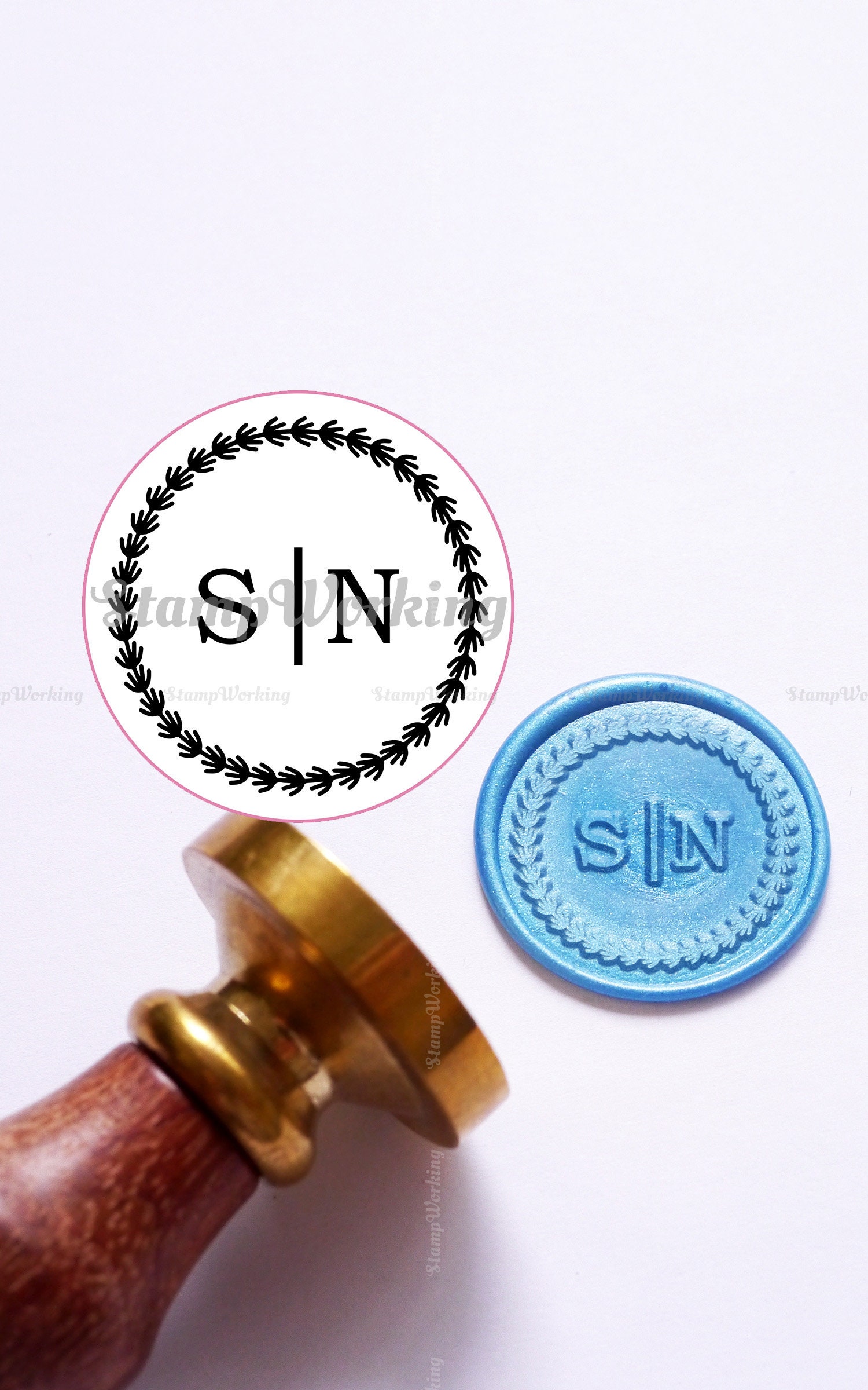 Custom Initials Wax Seal Stamp Personalized Sealing Wax | Etsy