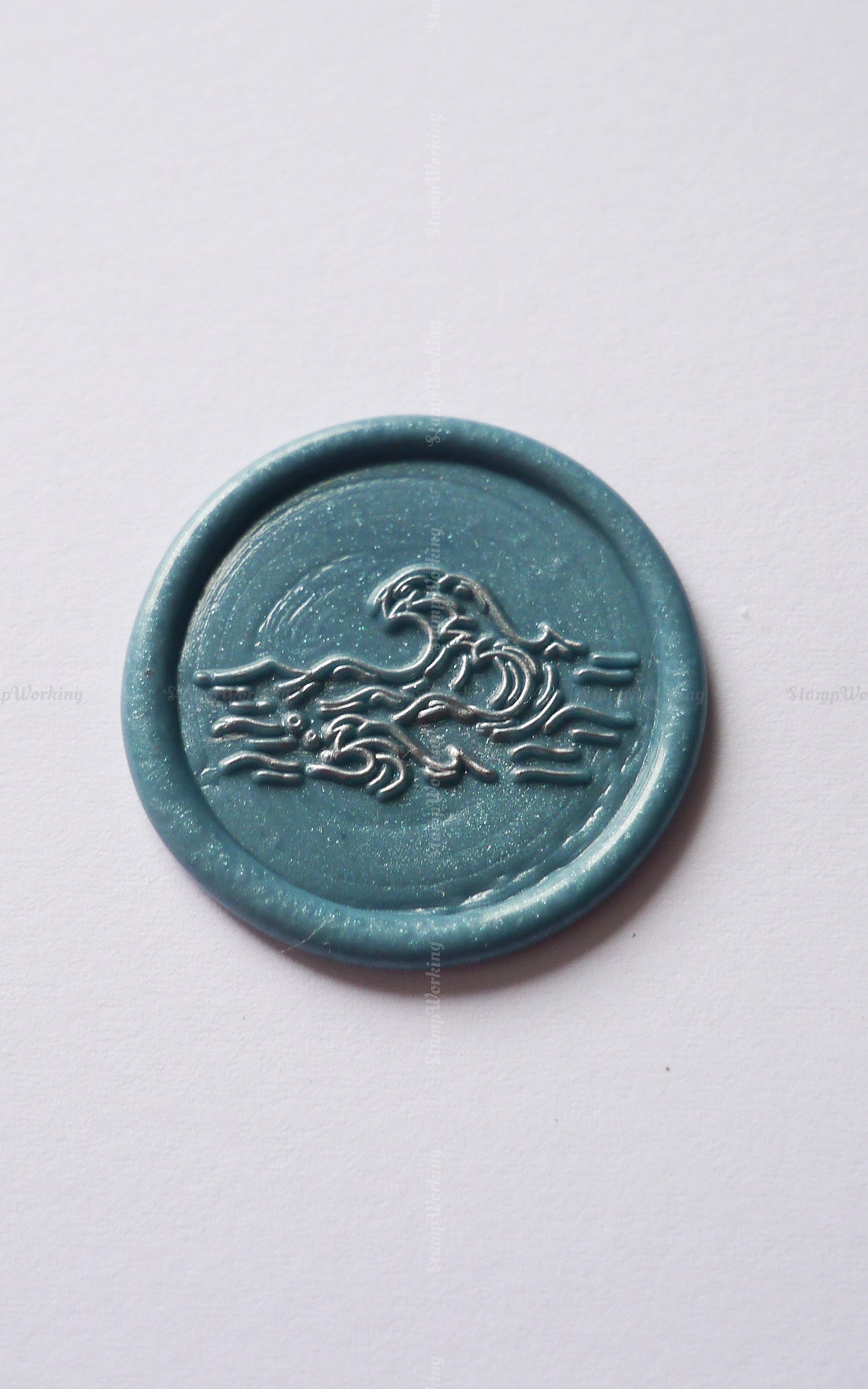 Wave Wax Seal Stamp - Ocean Sealing Wax Stamp - Custom Wax Seal Stamp ...
