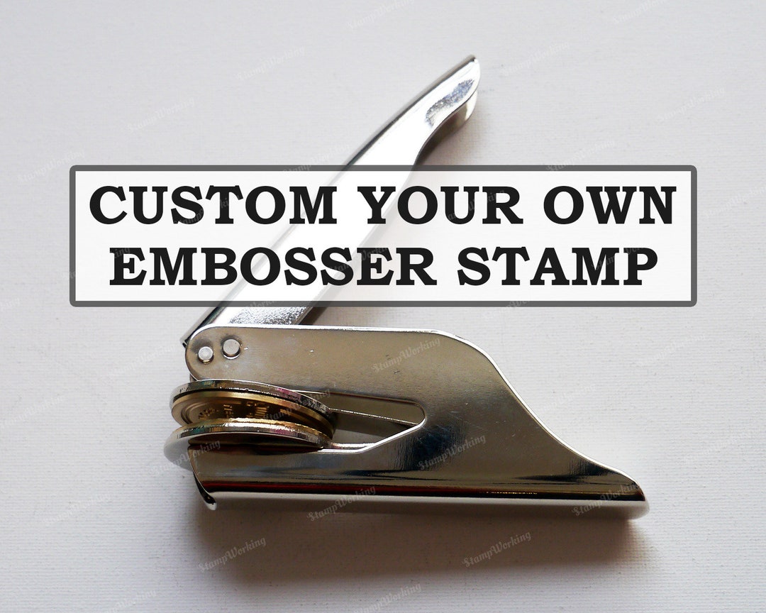 Custom Paper Embosser Stamp - Personalized Embossing Stamp - Make Your ...