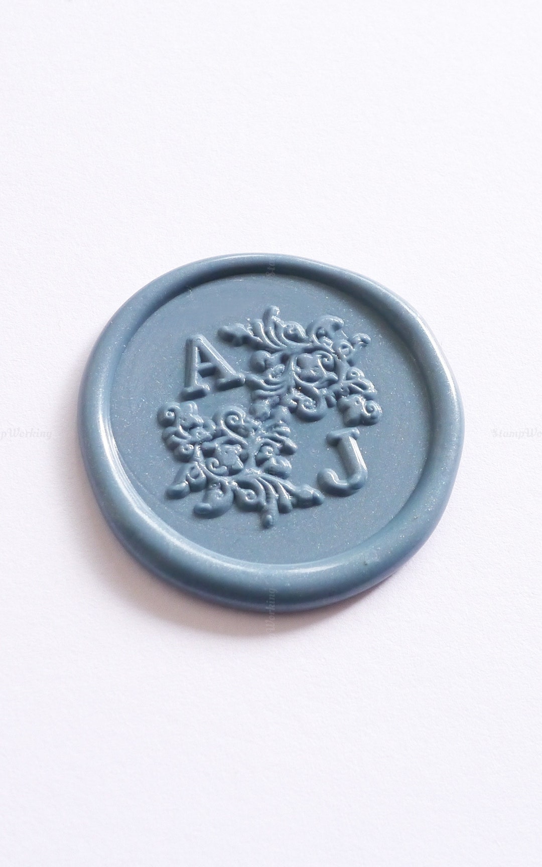 Personalized Initials With Flower Wax Seal Stamp - Custom Initial Wax ...