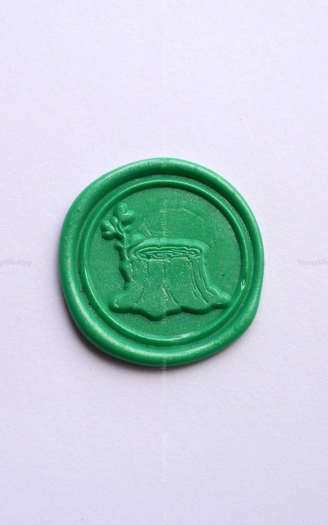 Tree Stump Sealing Wax Stamp - Stump With New Branch Wax Seal Stamp ...