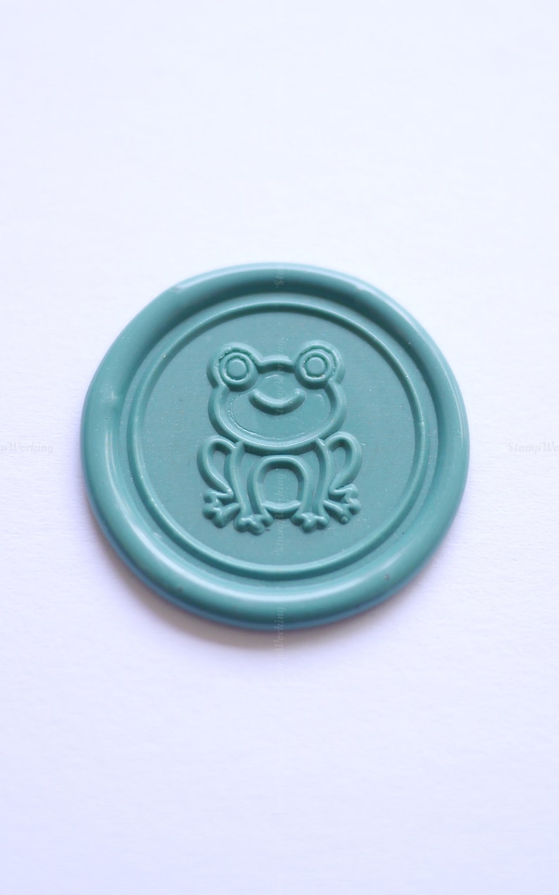 Frog Wax Seals Stamp - Sitting Frog Sealing Wax Stamp - Cute Smiling ...
